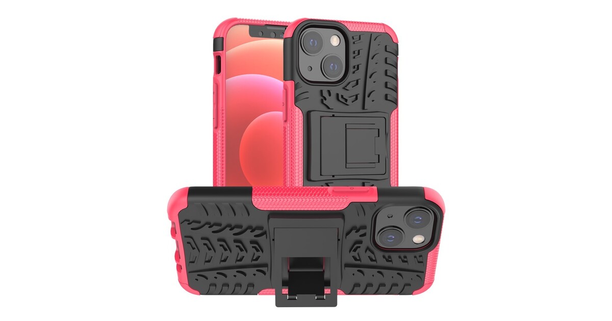 Obal pro iPhone 13 Mini „Tough“ - hybridní - růžová barva - gizzmo.cz